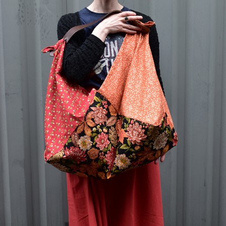 Kit de couture - Sac 3 carrés rouge