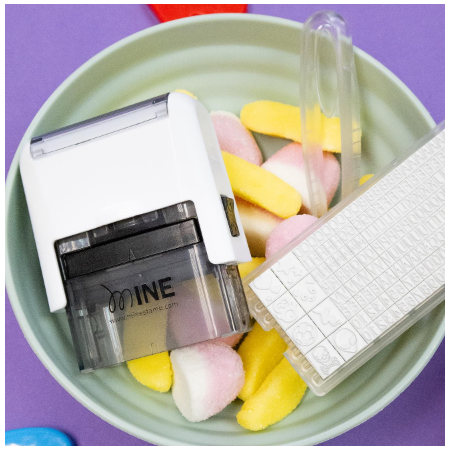 Tampon textile et papier personnalisable Mine