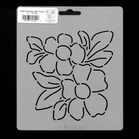 Stencil de patchwork - Christine's May flower