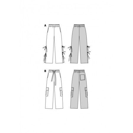 Patron Burda 5743 - Pantalon cargo fluide à taille élastique