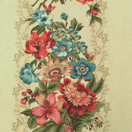 Tissu Michelle Yeo - Mariakerke - Border stripe cream