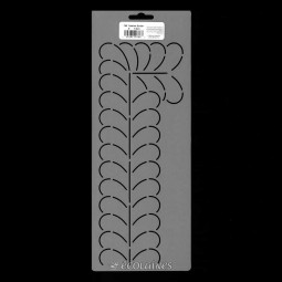 Stencil de patchwork - Big feather border (avec coin)