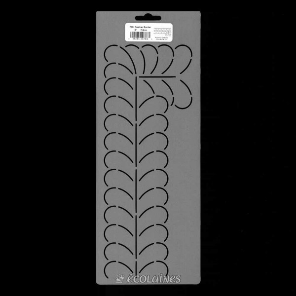 Stencil de patchwork - Big feather border (avec coin)