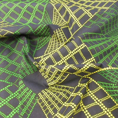 Tissu wax - Vert jaune