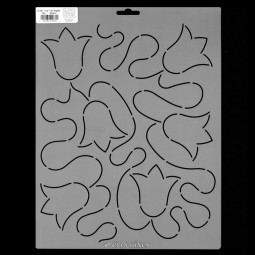 Stencil de patchwork - Tulip train stipple