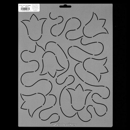 Stencil de patchwork - Tulip train stipple