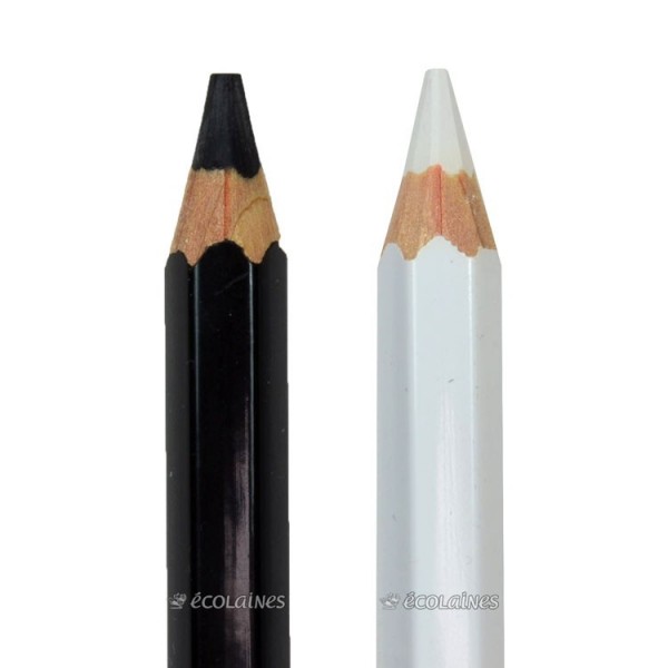Crayon craie gras Lyra blanc et noir