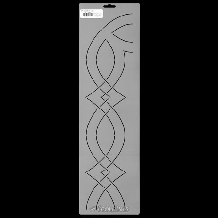 Stencil de patchwork - Big cable border 10 cm (avec coin)