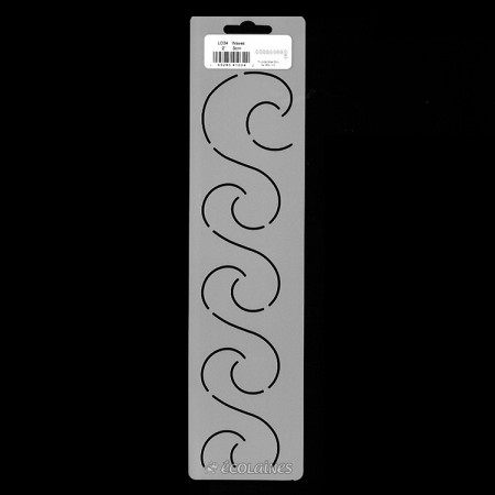 Stencil de patchwork - Wave border (avec coin)