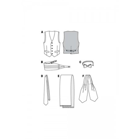 Patron Burda 3403 - Gilet homme à poches à pattes