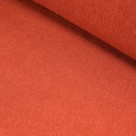 Tissu viscose lin - Brique