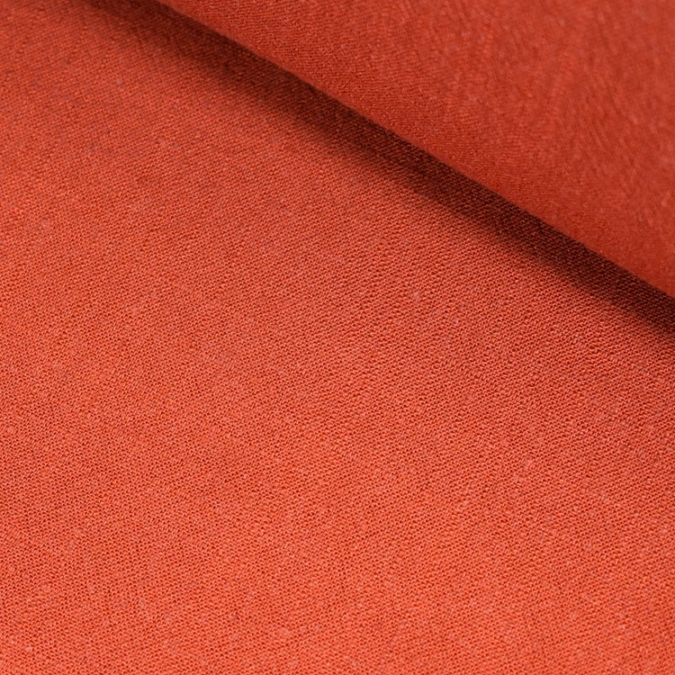 Tissu viscose lin - Brique