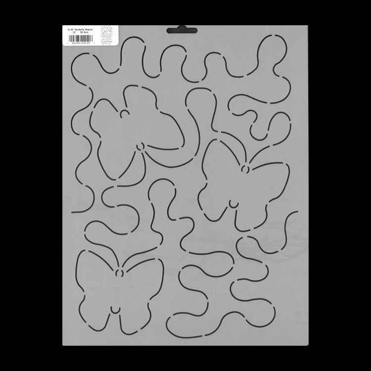 Stencil de patchwork - Feather border