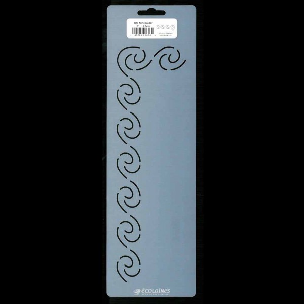 Stencil de patchwork - Mini wave border (avec coin)