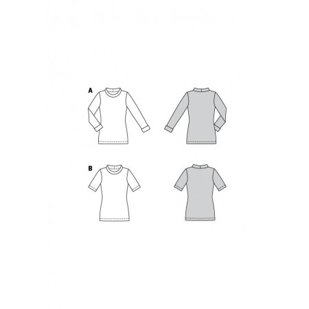 Patron Burda 5970 - T-shirt cintré à encolure