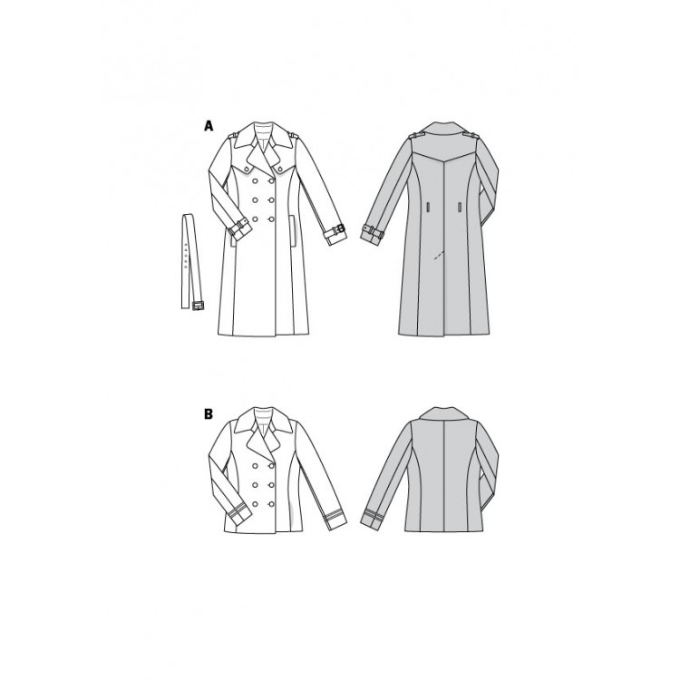 Patron Burda 5984 - Veste caban / trench coat