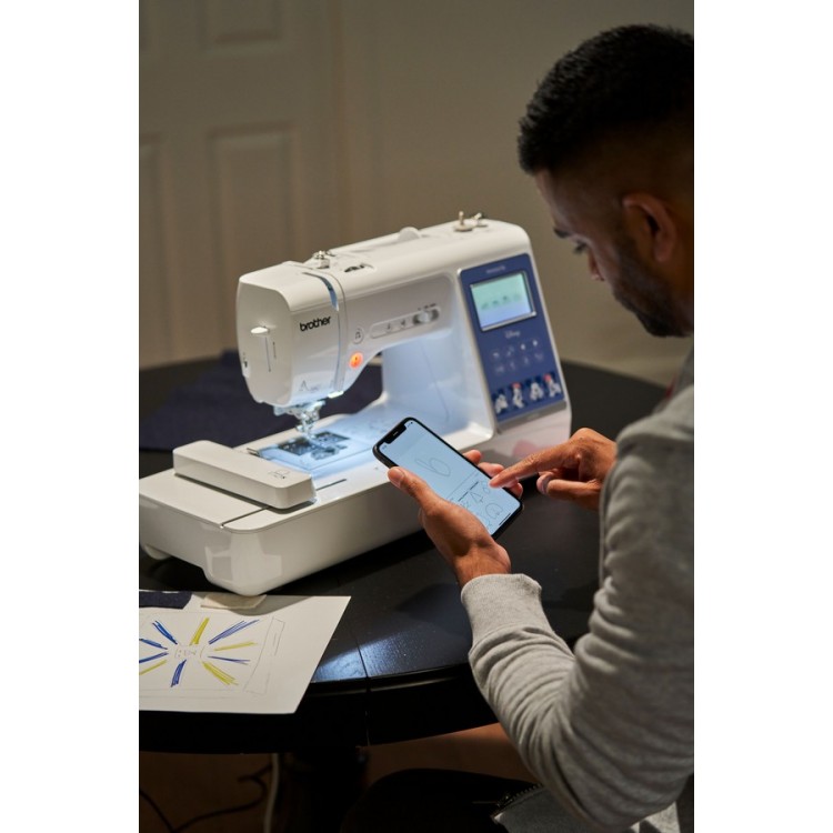 Machine à coudre et à broder Brother Innovis M380D - Écolaines