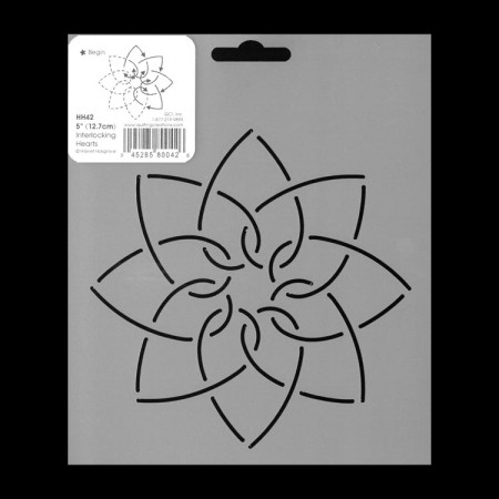 Stencil de patchwork - Interlocking hearts