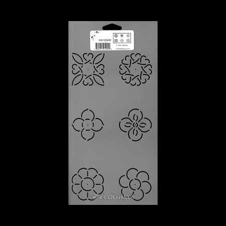 Stencil de patchwork - Bloc mini fleurs 1