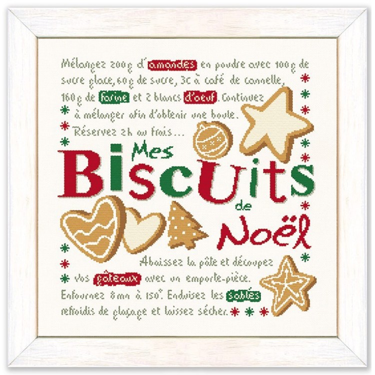 Fiche de broderie Lilipoints - Mes biscuits de noël