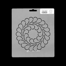 Stencil de patchwork - Medium feather circle