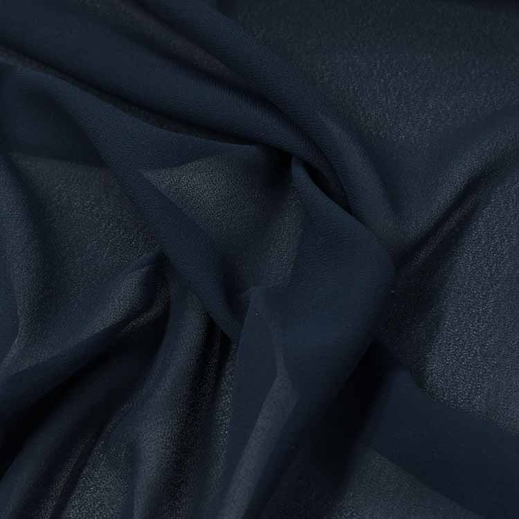 Tissu mousseline - Bleu marine