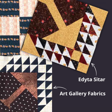 Quilt mystère 2024 de Quiltmania - Le sampler de Victoria - Art Gallery Fabrics